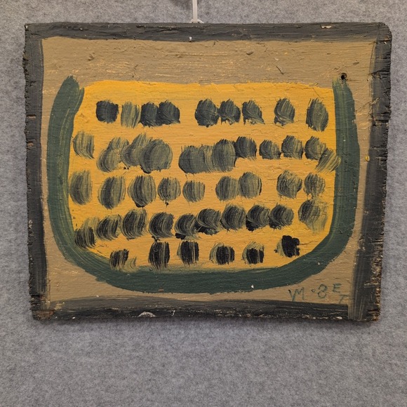 Art | Mose Tolliver Mose T Signed Yellow Watermelon Painting Salvaged ...